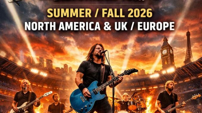 Netflix have announced foo fighters "Take Cover" 2026 Stadium ...